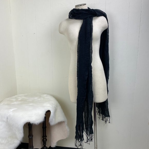 Jessica Simpson | Accessories | Jessica Simpson Black Metallic Fringe ...